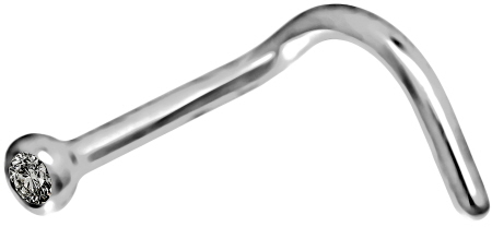 750 Weißgold Nasenpiercing Nasenstecker